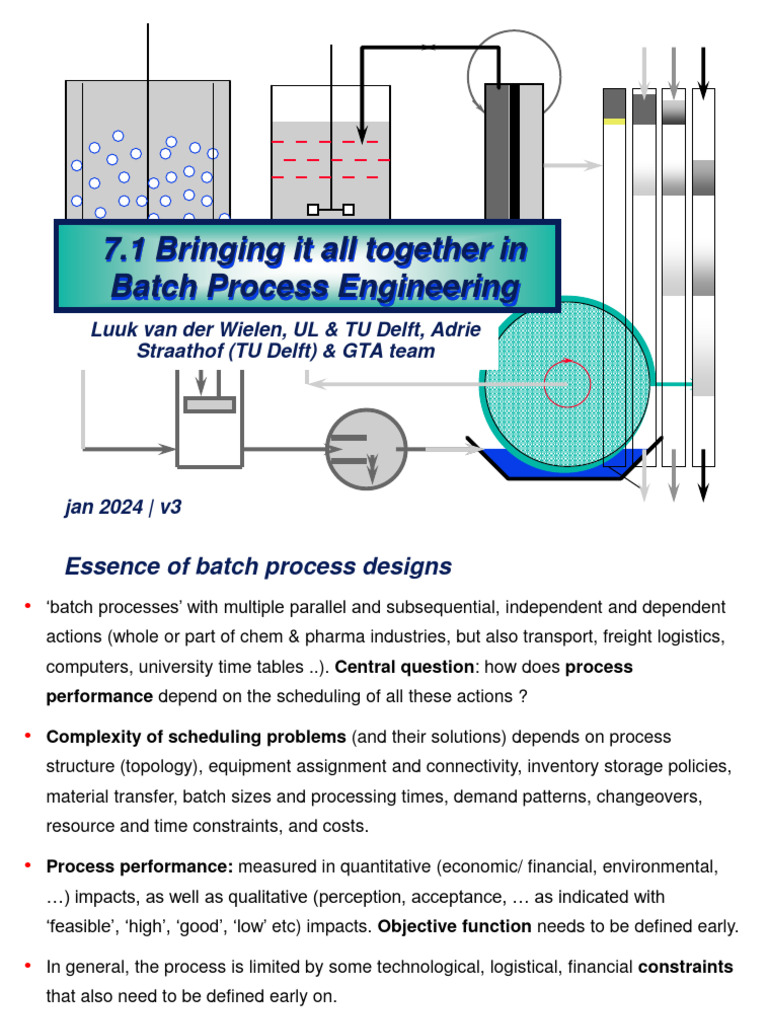 CG5052 BPE 7.1 - Scheduling-Optimization-Flowsheets | PDF | Scheduling (Production Processes ...