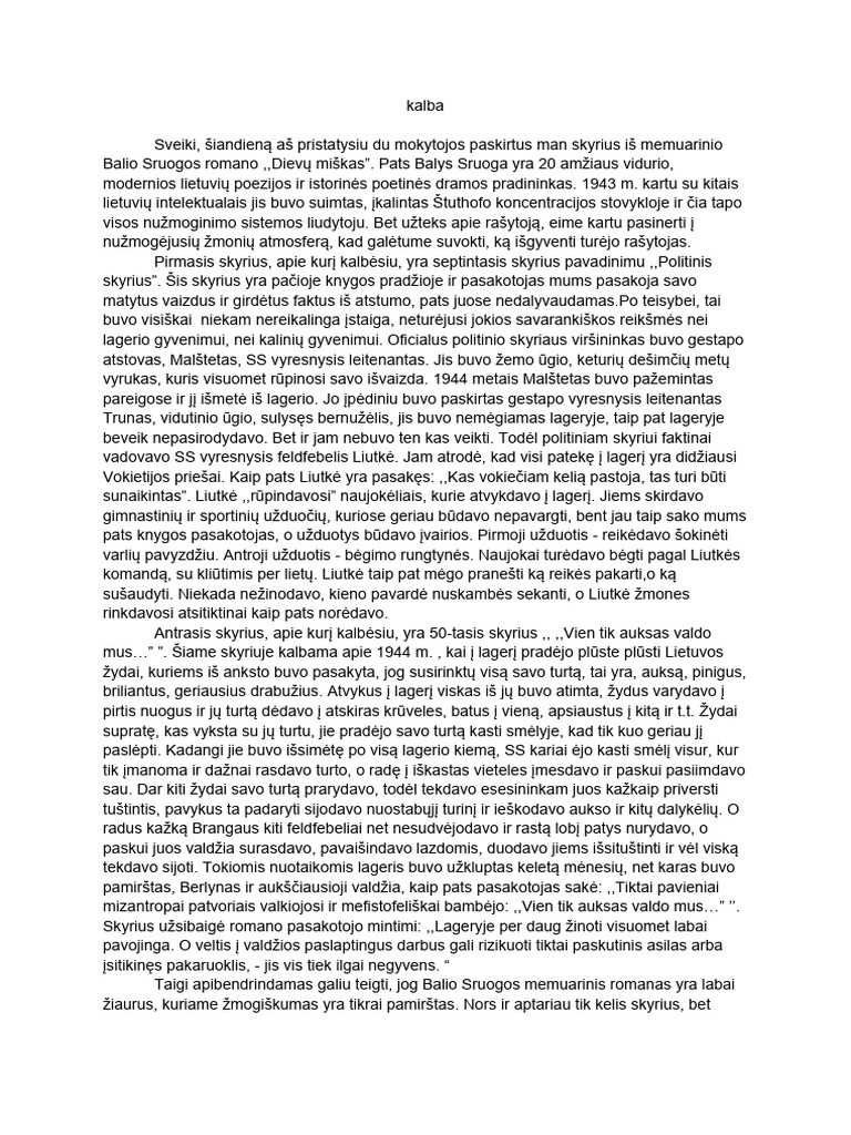 Lietuviu Kalba | PDF