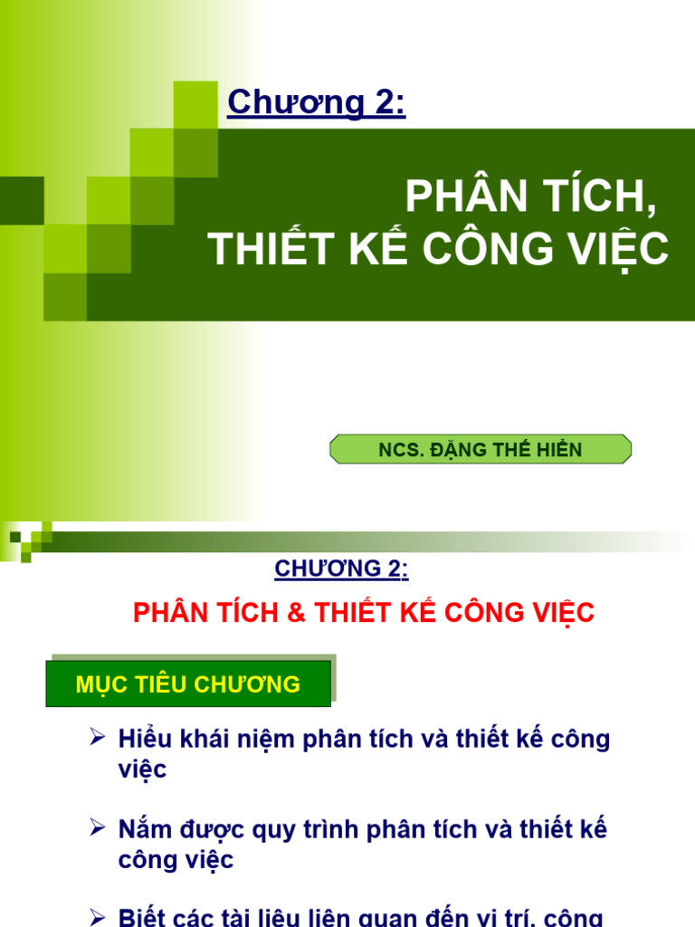 Chuong 2 Phan Tich Cong Viec 6t | PDF