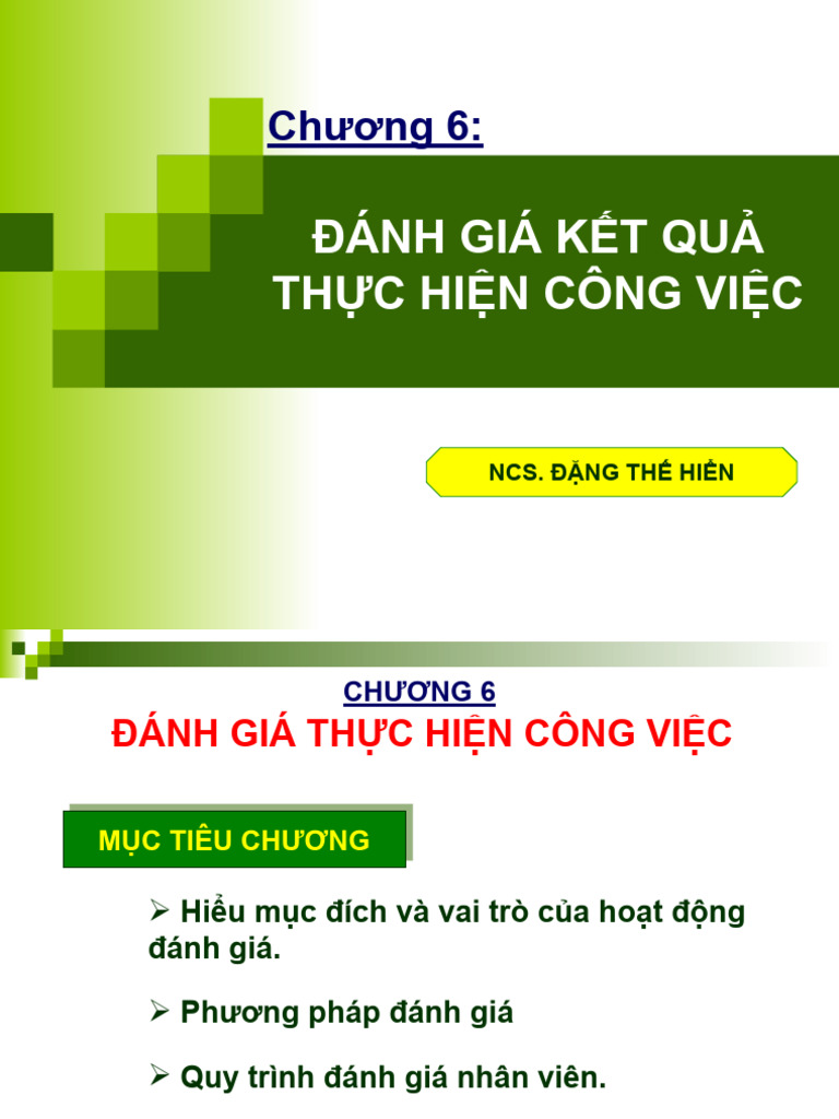 Chuong 6 Danh Gia Cong Viec 6t | PDF