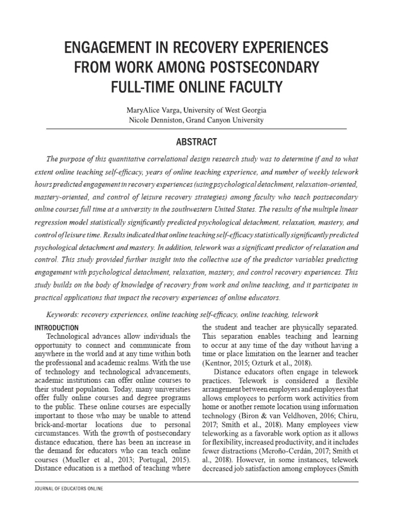 Varga & Denniston | PDF | Linear Regression | Dependent And Independent Variables