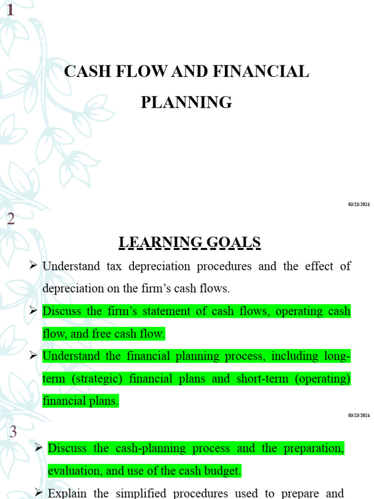Financial Management 2 | PDF | Depreciation | Cash Flow Statement
