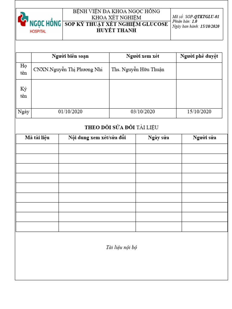 Sop Glucose | PDF