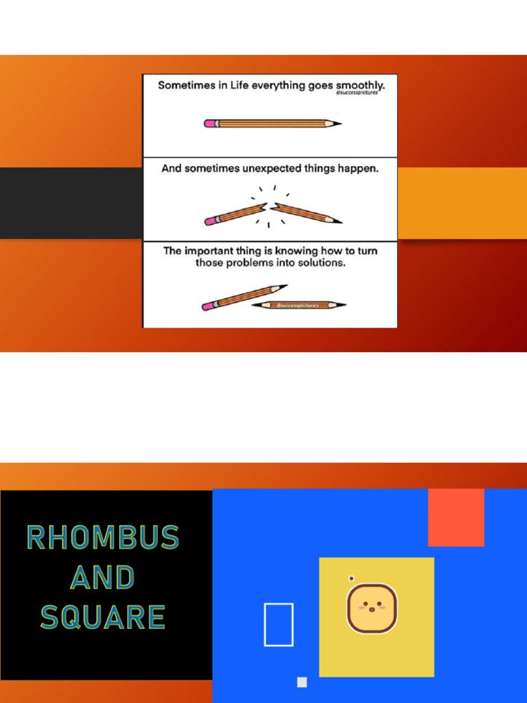 Properties of Squares and Rhombuses | PDF | Rectangle | Perpendicular