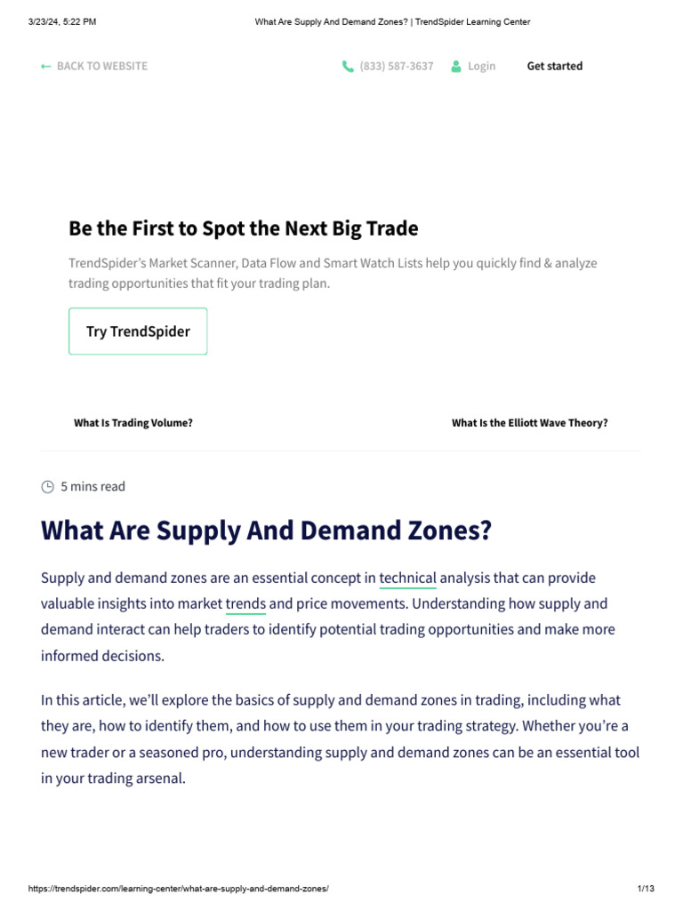 What Are Supply and Demand Zones - TrendSpider Learning Center | PDF ...