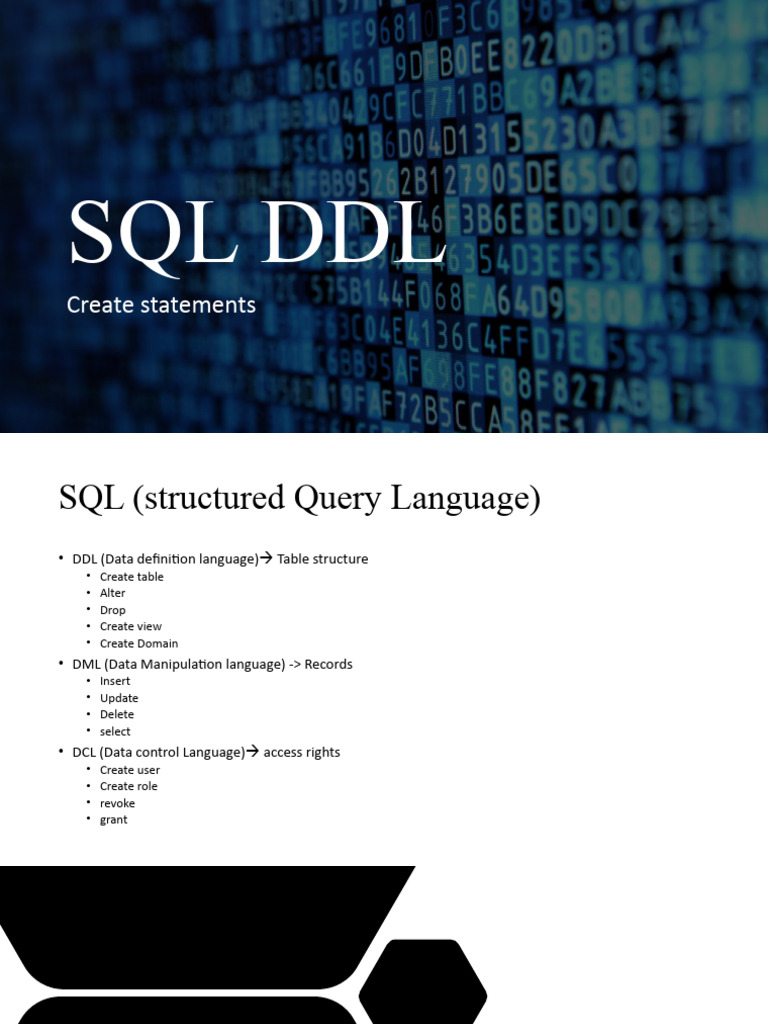 Create SQL | PDF | Sql | Information Technology Management