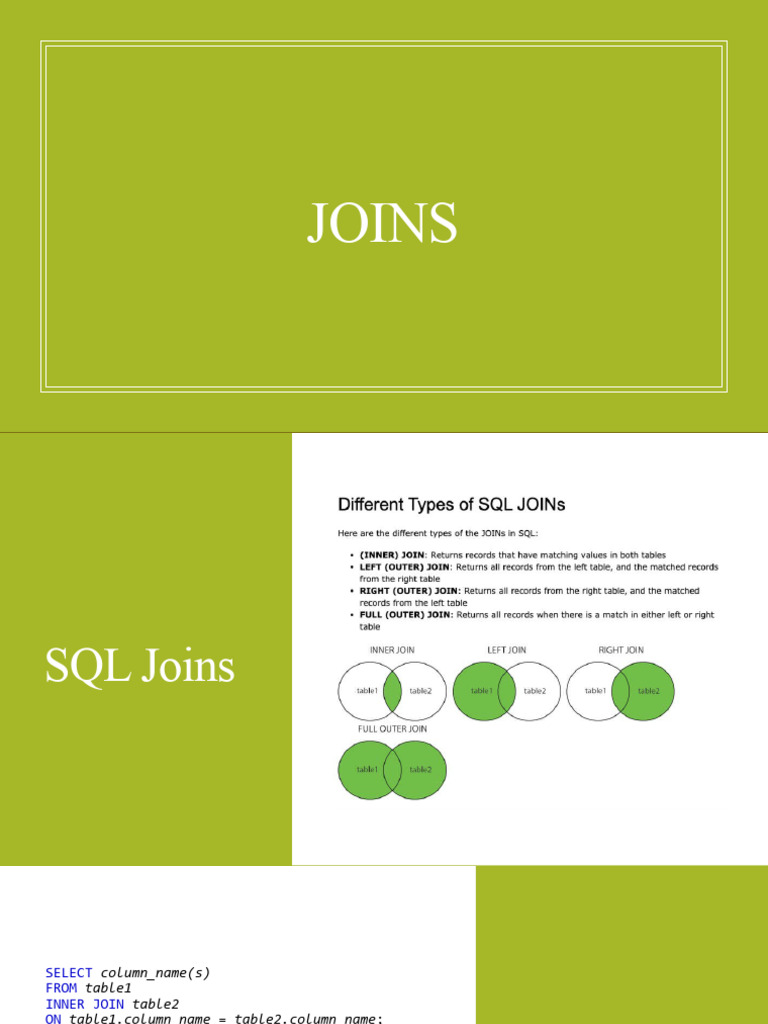 JOINS | PDF | Data | Databases