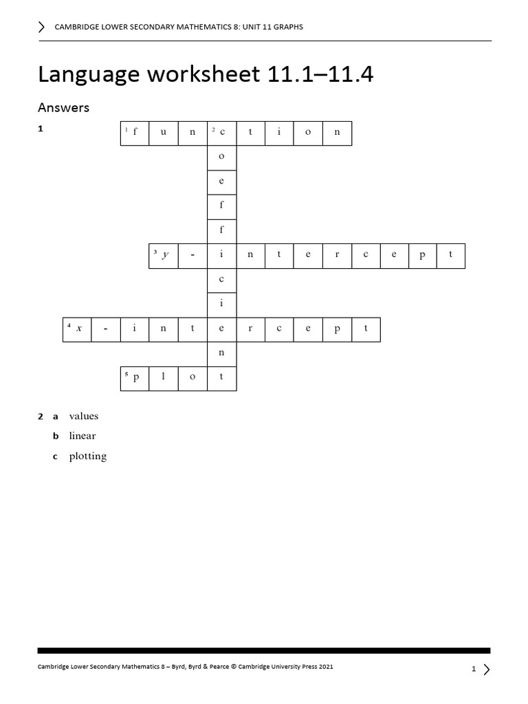 Unit 11 Worksheet 11 1 11 4 Answers Pdf