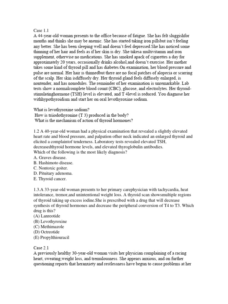Thyroid gland mcqs | PDF | Thyroid Stimulating Hormone | Thyroid