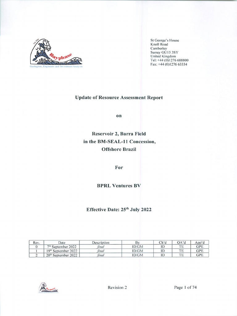 Resource Assessment Report | PDF