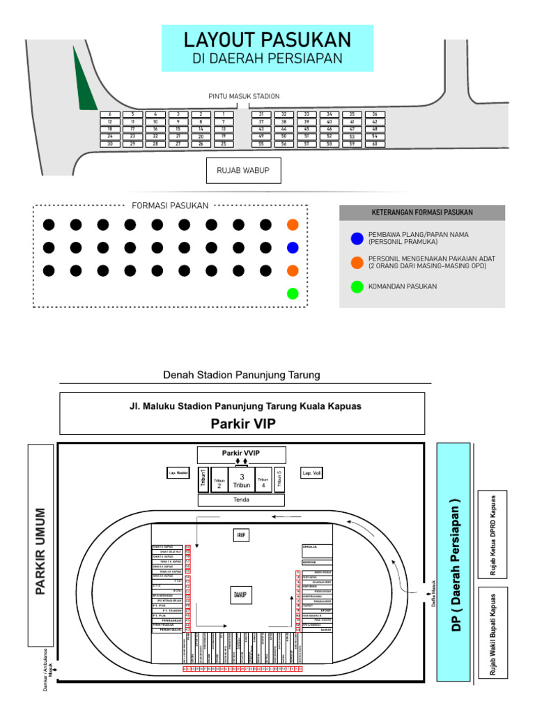 Layout Pasukan Upacara Hut Kapuas | PDF