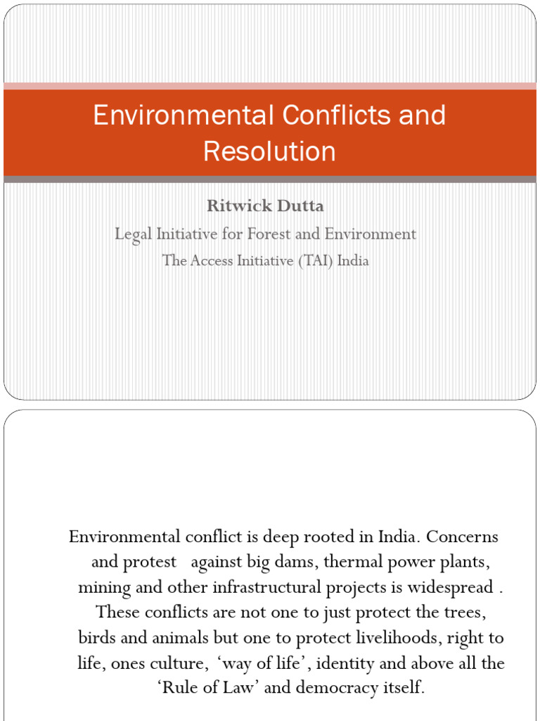 Environmental Conflicts and Resolution Dutta | PDF | Social Science | Law