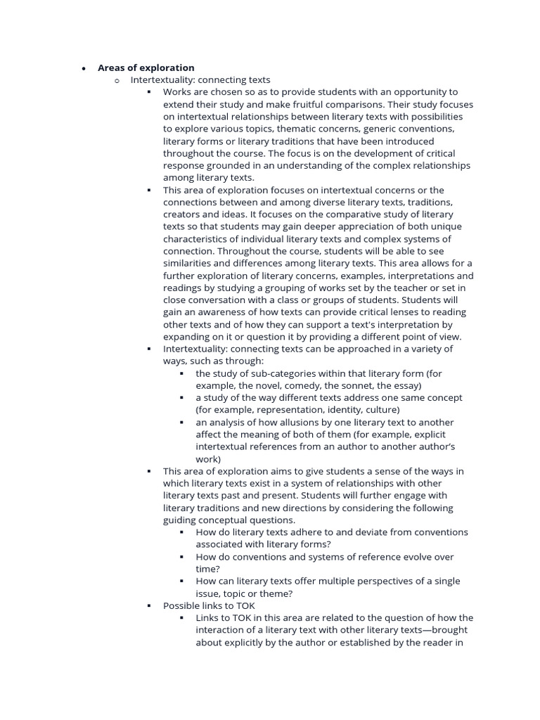 Areas of Exploration | PDF