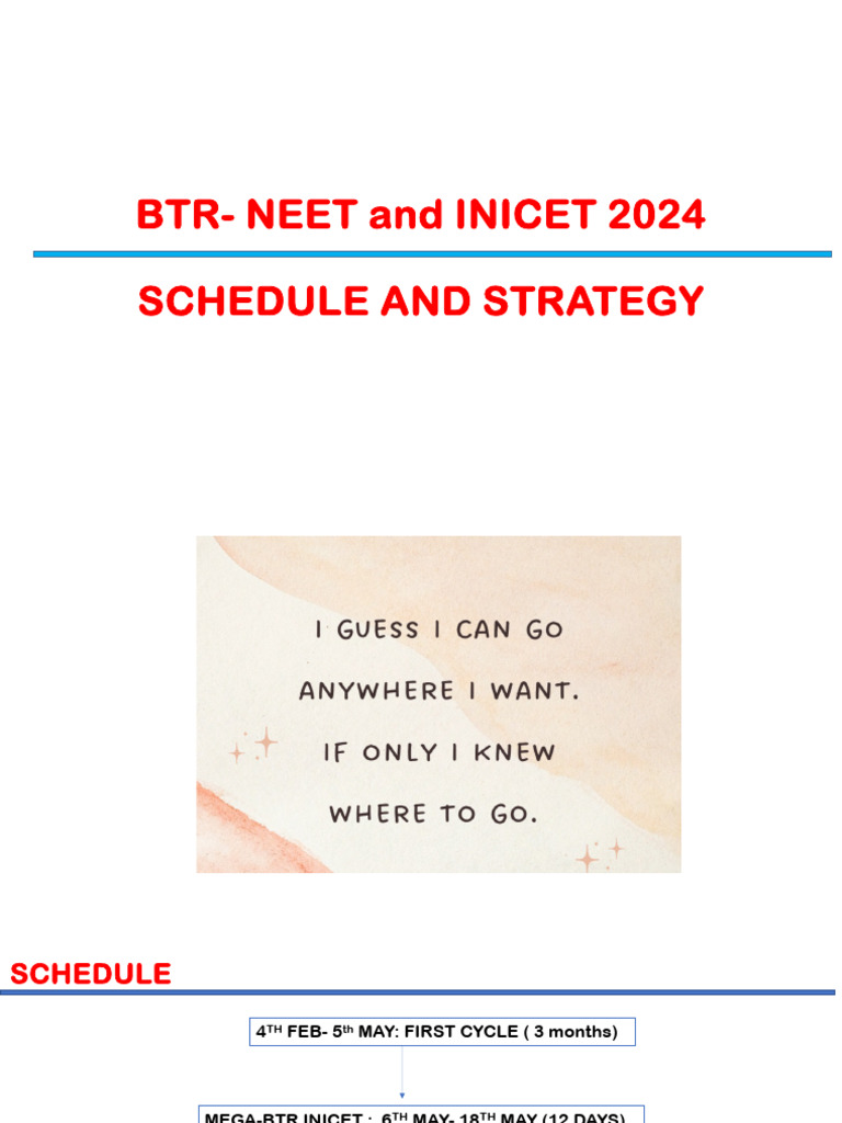 BTR Schedule 2024 | PDF | Clinical Medicine | Medicine