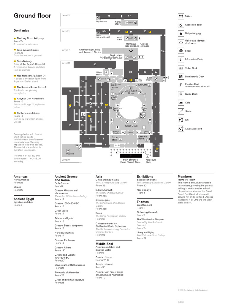 British Museum Floor Plan Guide | PDF | British Museum