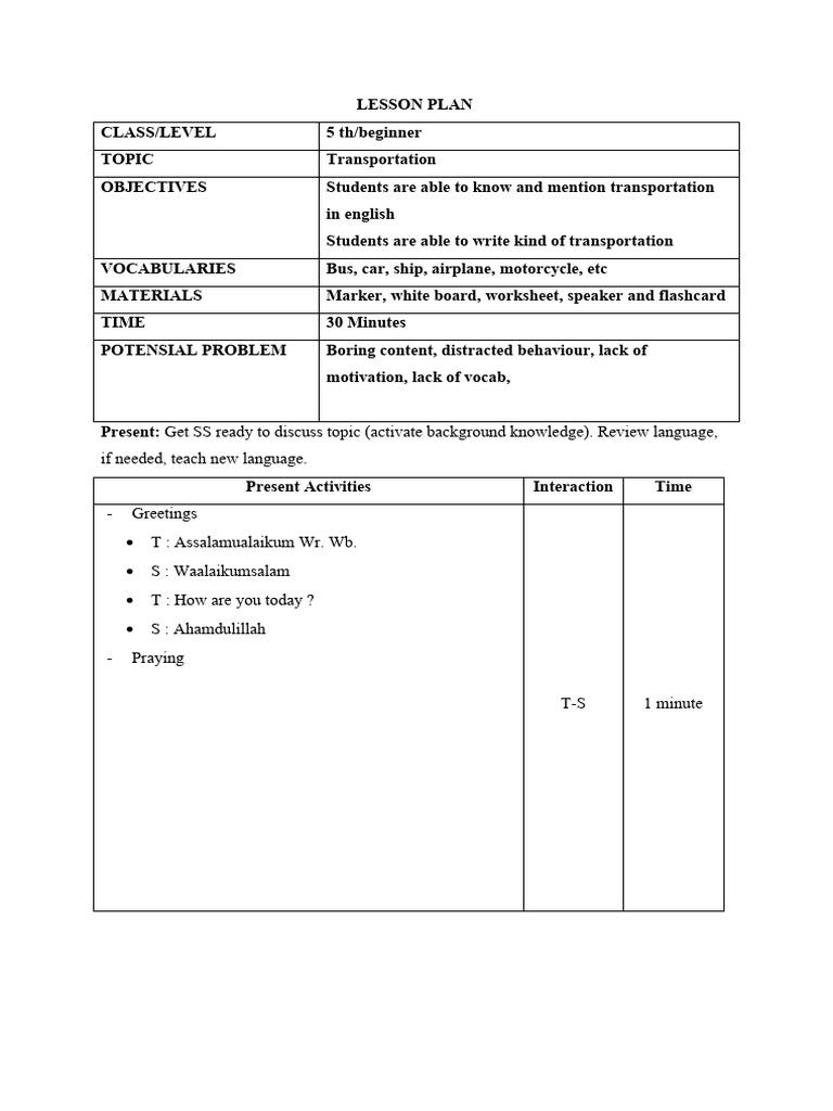 Lesson Plan KLPK 8 | PDF | Teachers | Cognition