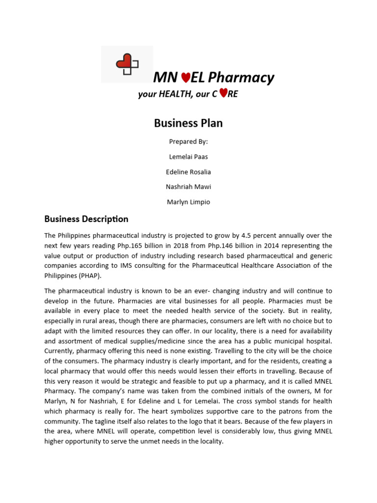 Business Plan - GROUP 2 | Download Free PDF | Facebook | Pharmacy