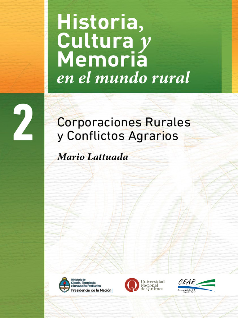 Mario Lattuada_Corporaciones rurales y conflictos agrarios | PDF ...