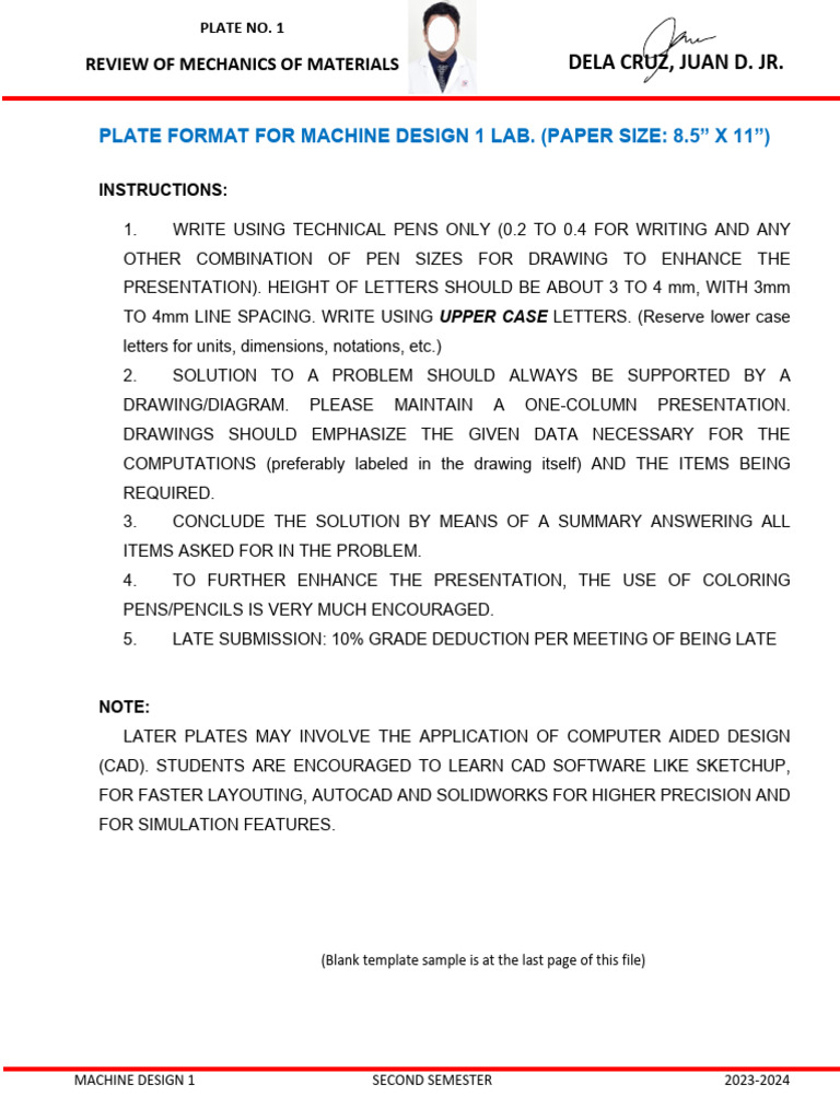 MD1 Lab Templates TUP Feb2024 | PDF | Computer Aided Design | Computing