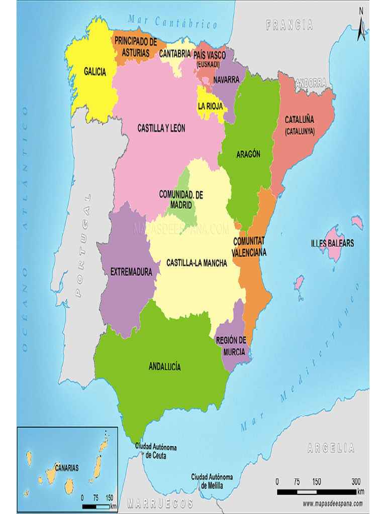 Mapa Espana Comunidades Autonomas | PDF