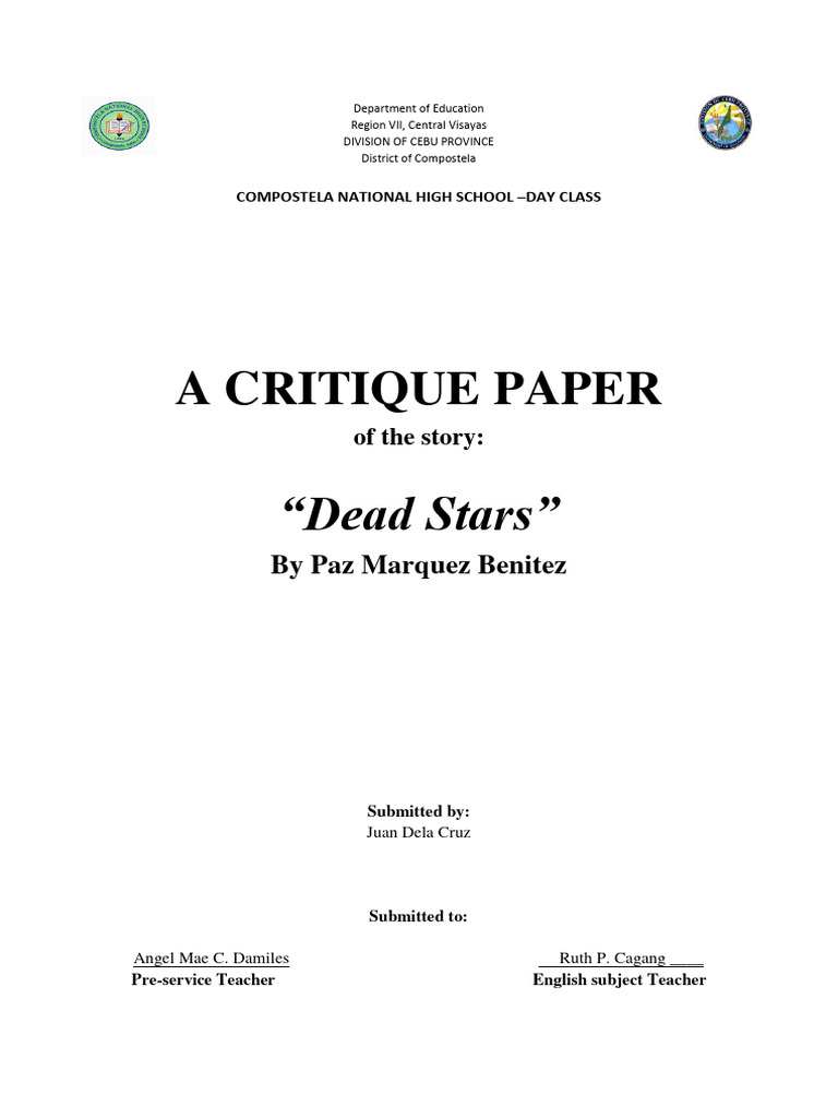 Sample Critique Paper q3 Project | PDF | Narrative