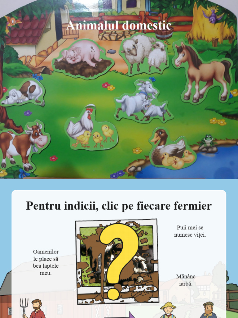 Ce Animal Domestic Sunt - Joc Interactiv PowerPoint | PDF
