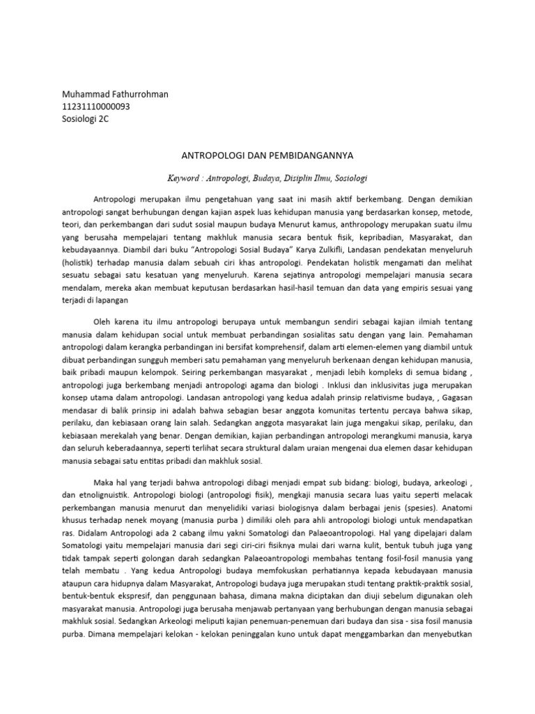 Review5 Antrop | PDF | Ilmu Sosial
