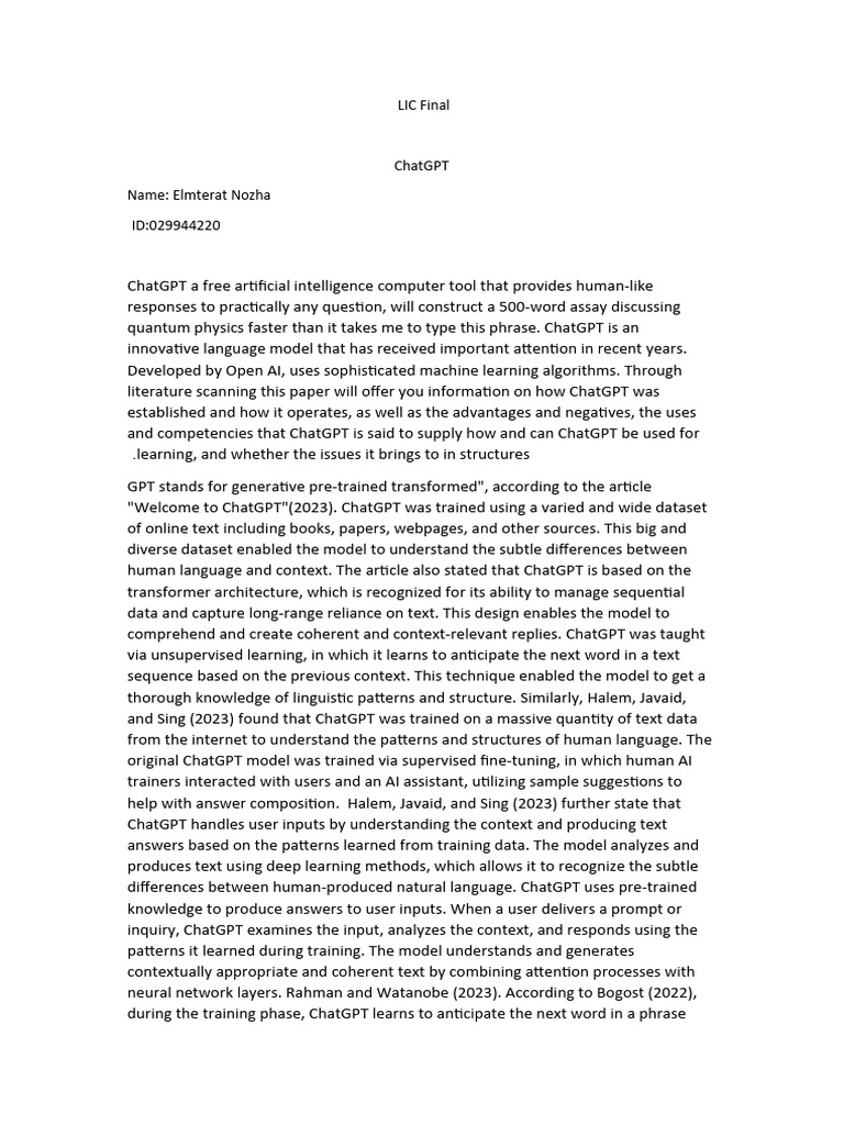 LIC Final | PDF | Artificial Intelligence | Intelligence (AI) & Semantics