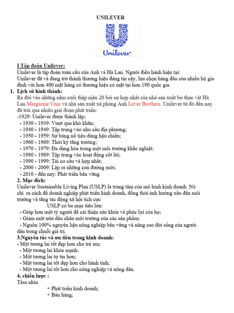 Unilever | PDF