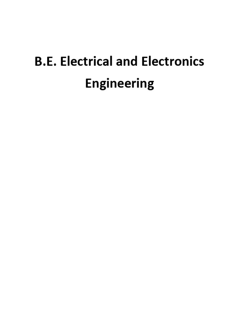 BE-EEE Courses Description - Updated | PDF | Amplifier | Electrical ...