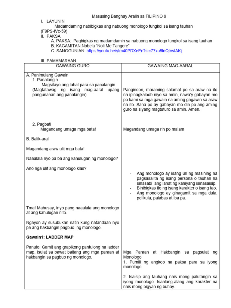 Monologo dlp sample Filipino | PDF