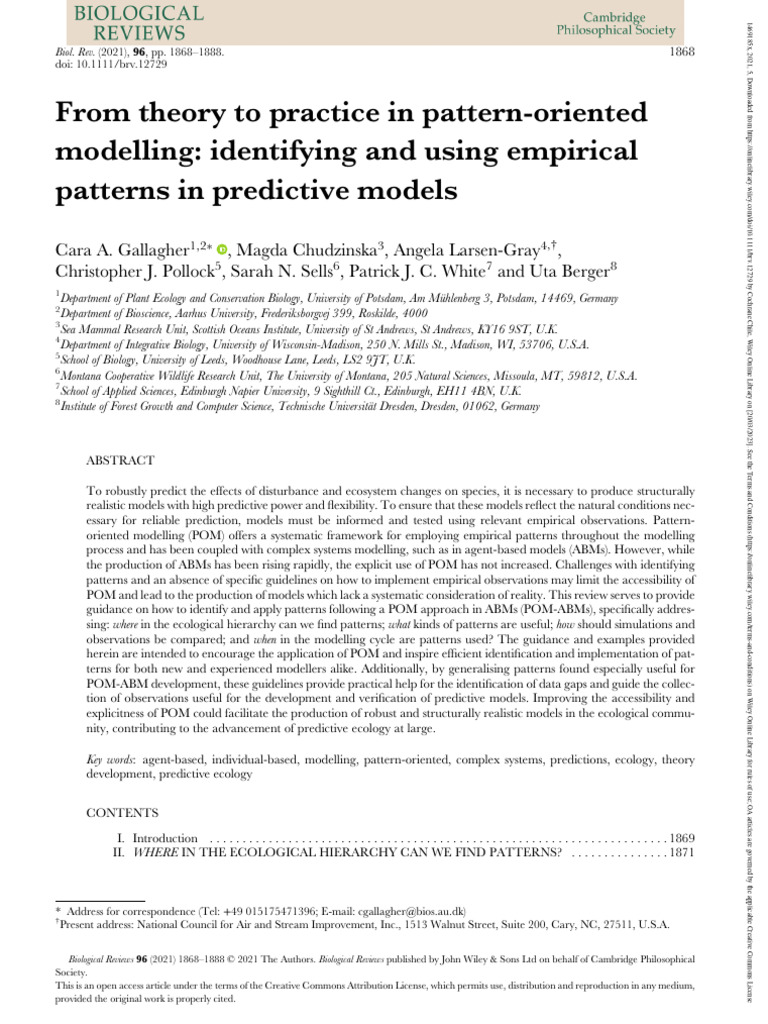 Biological Reviews - 2021 - Gallagher - From Theory To Practice in ...