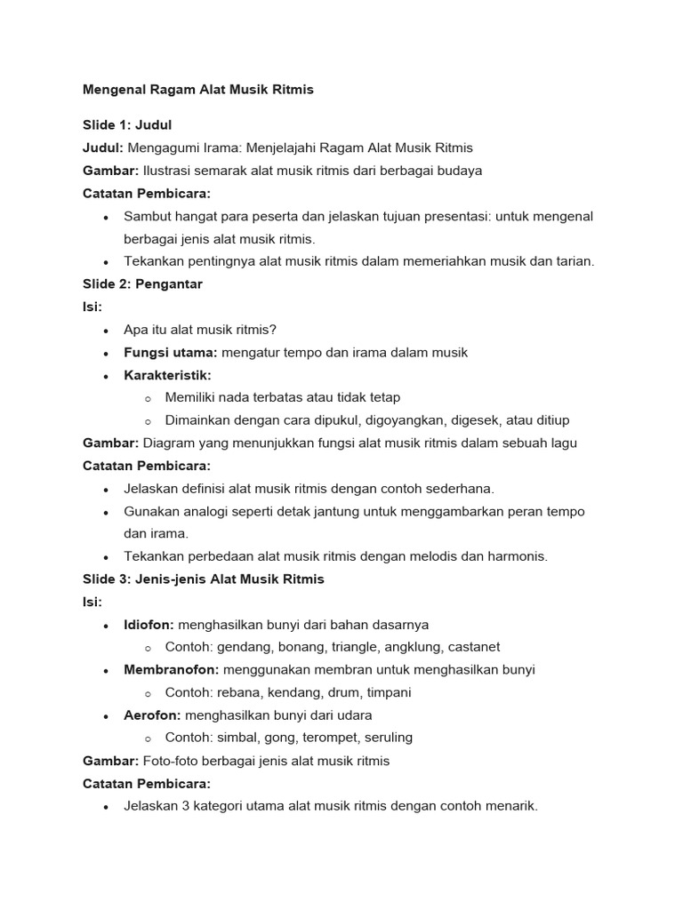 Mengenal Ragam Alat Musik Ritmis | PDF