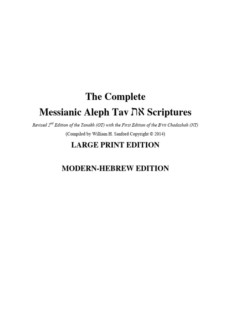 Dokumen - Tips - The Complete Messianic Aleph Tav I The Complete Messianic Aleph Tav Scriptures ...