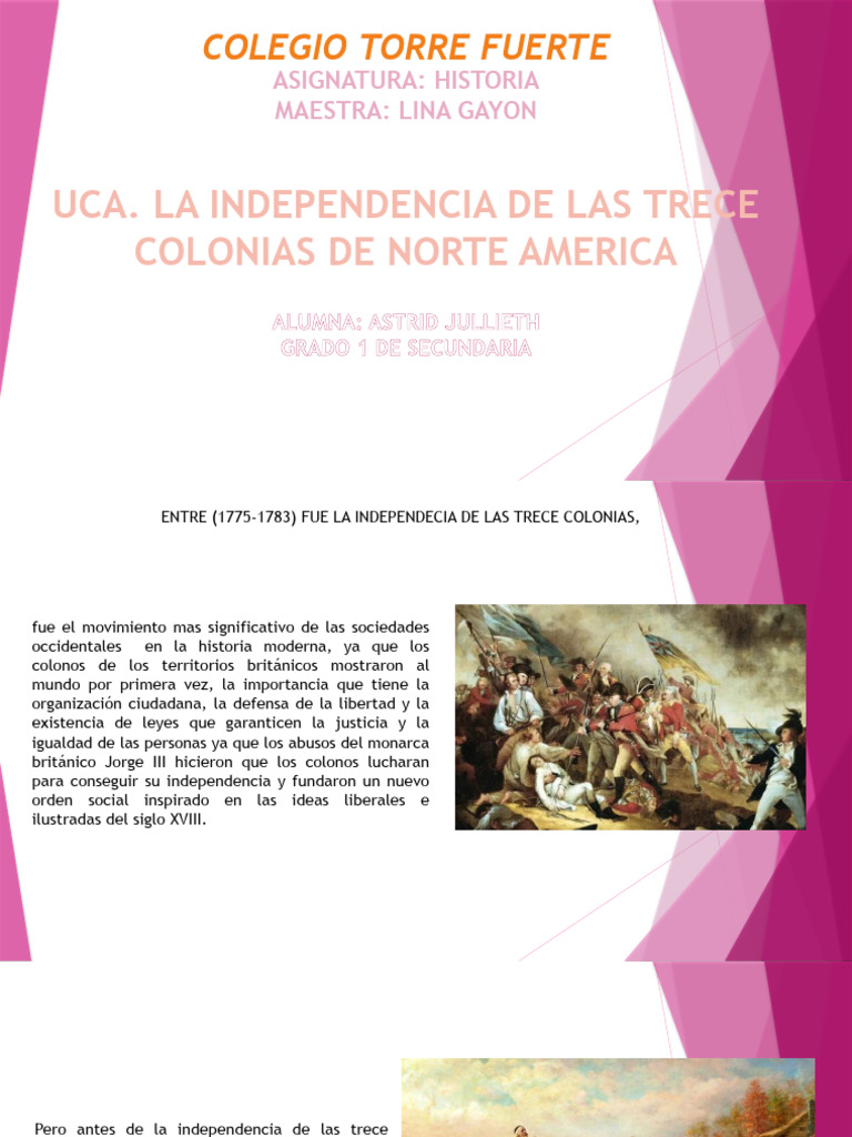 Las Trece Colonias | PDF | Declaración de independencia de los Estados Unidos | Trece colonias