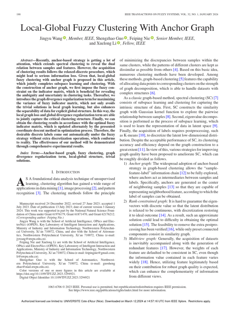 Local-Global Fuzzy Clustering With Anchor Graph | PDF | Cluster ... Local-Global Fuzzy Clustering With Anchor Graph | PDF | Cluster ...