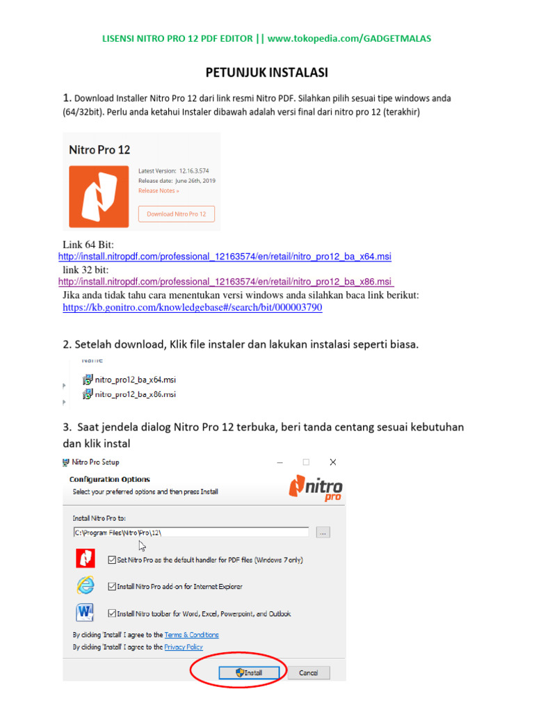 Panduan Instalasi Nitro Pro 12 | PDF | Komputer
