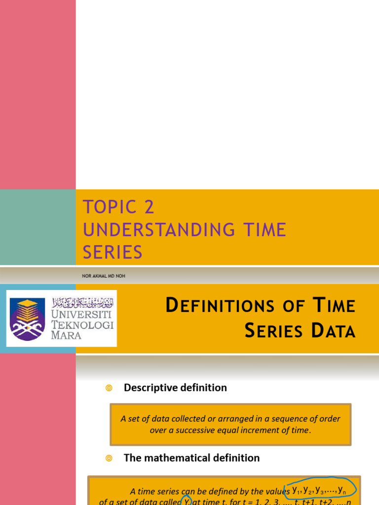 Topic 2 Understanding Time Series | PDF | Forecasting | Seasonality