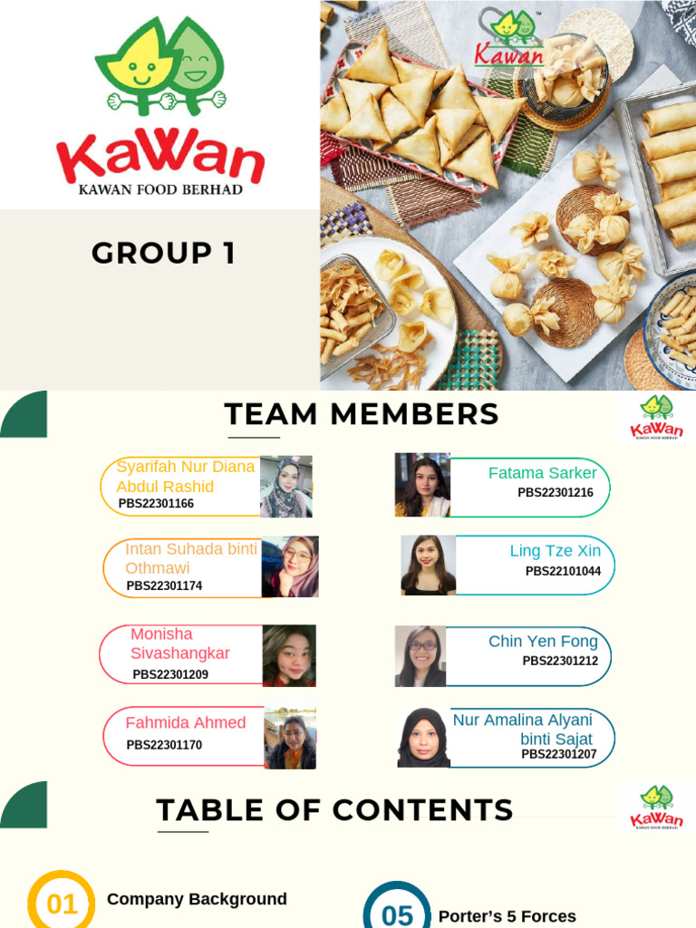 1st PPT Kawan Food Berhad - MGT7103 | Download Free PDF | Market ...
