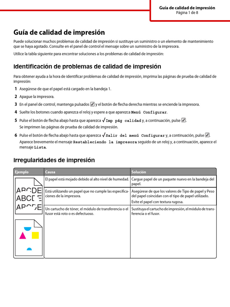Print Quality Guide | PDF | Impresora (Computación) | Papel