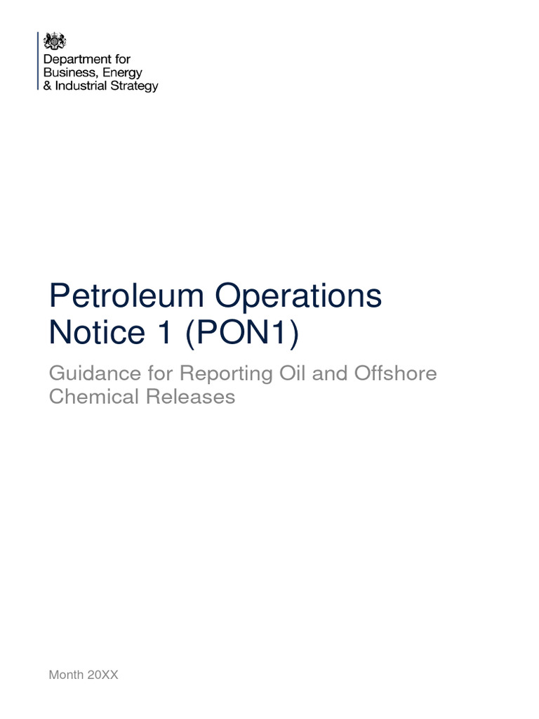 DRAFT - PON1 Guidance | PDF | Offshore Drilling | Petroleum