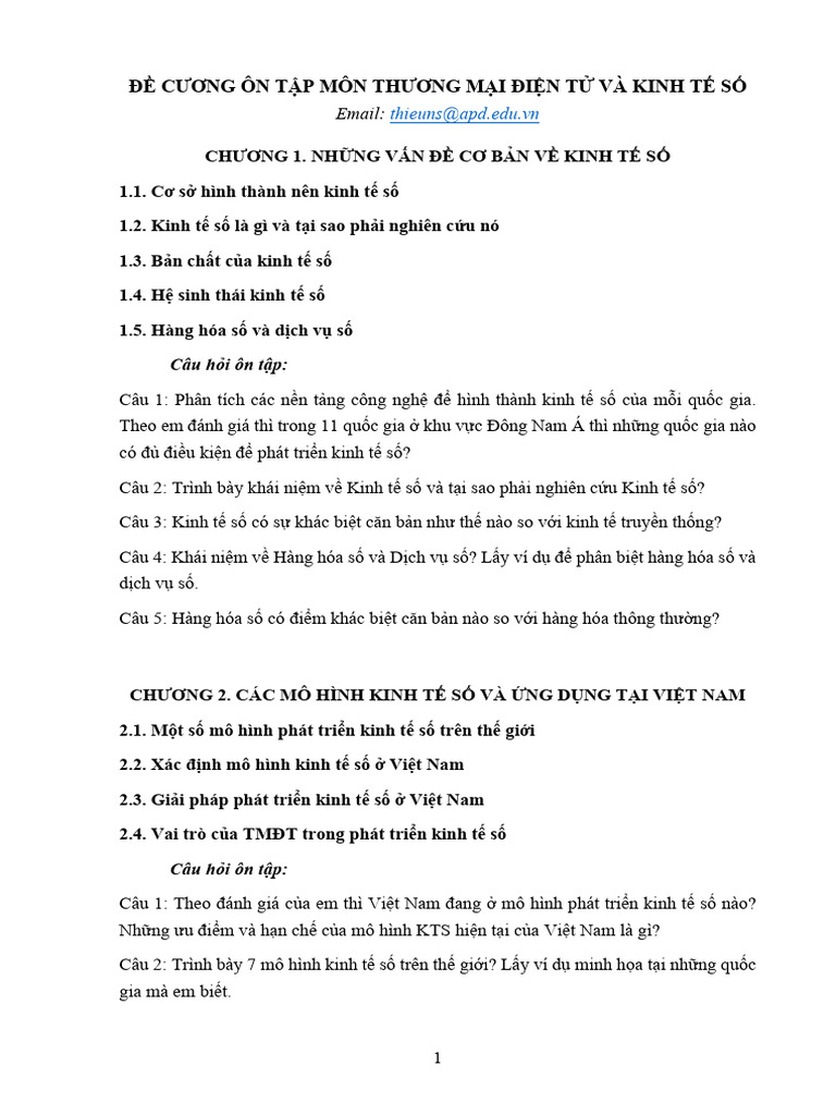 DeCuongTMDT KTS 1 | PDF