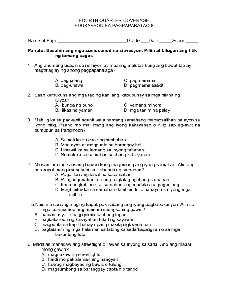 Crispina PT - Esp 6 - Q4 | PDF
