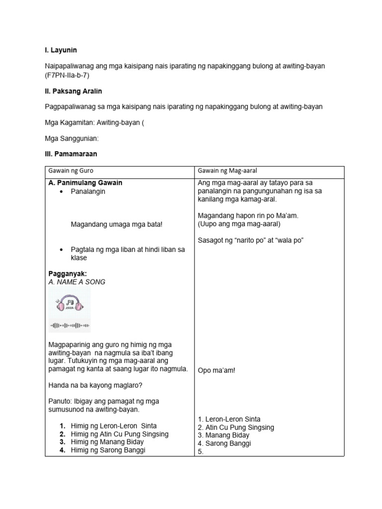 DLP Sa Filipino Bulong | PDF