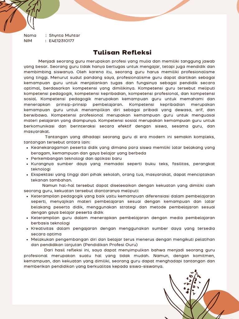 Tantangan dan Kekuatan Guru Modern | PDF