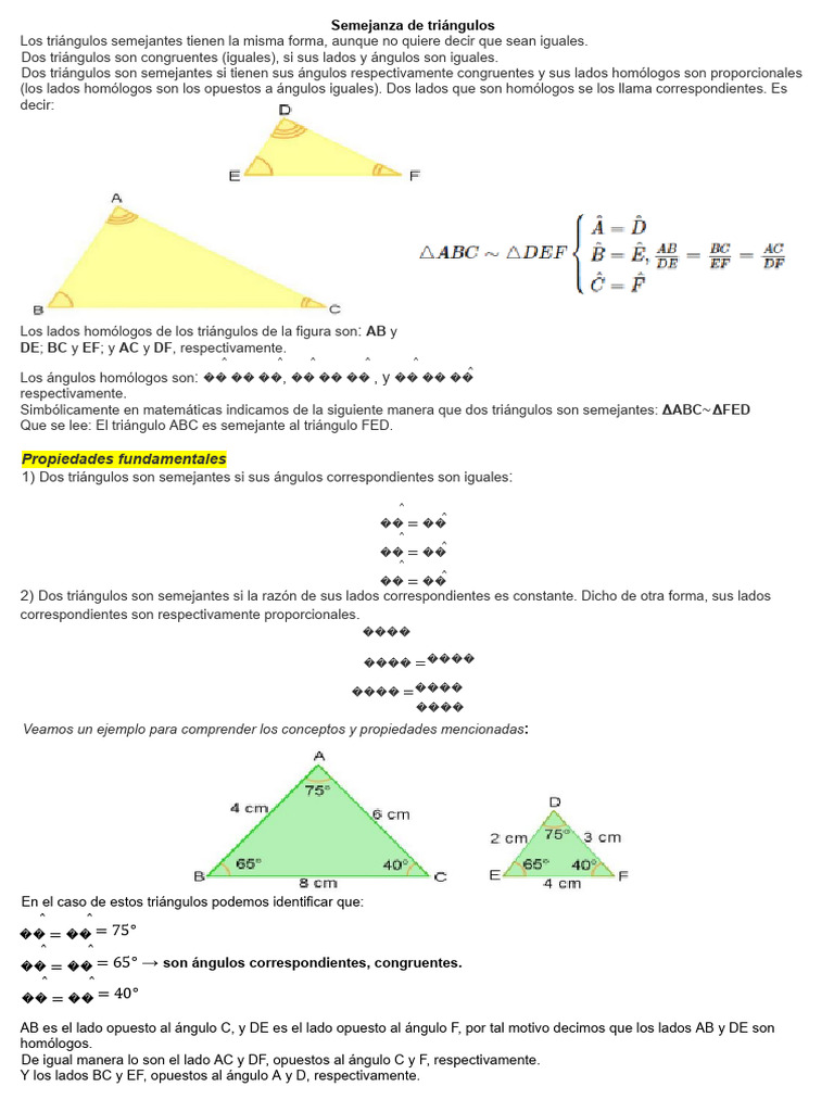 Semejanza de Triángulos | PDF | Triángulo | Geometría