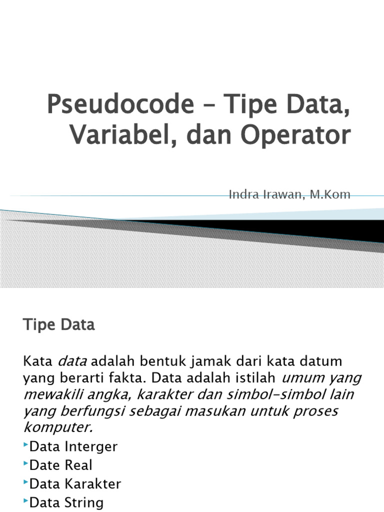 Pertemuan 3 Pseudecode Struktur Data | PDF