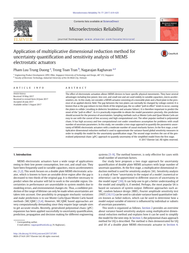 Application of Multiplicative Dimensional Reduction Method For Uncertainty Quantification and ...