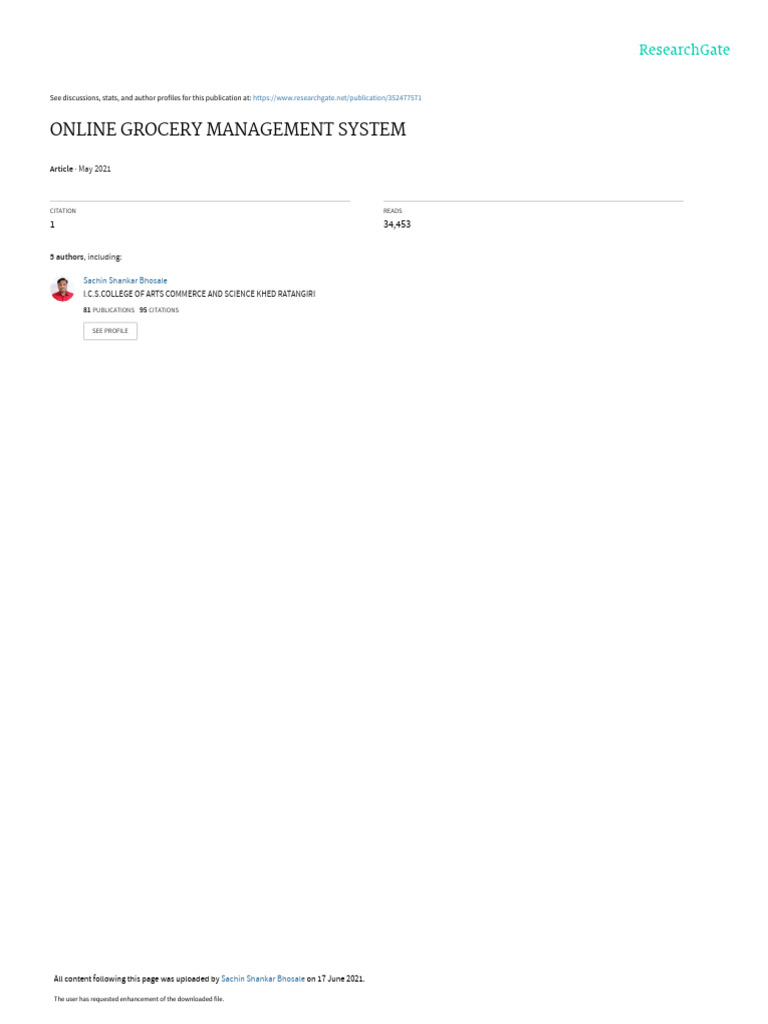 Online Grocery Management System 3 | Download Free PDF | Internet Of ...