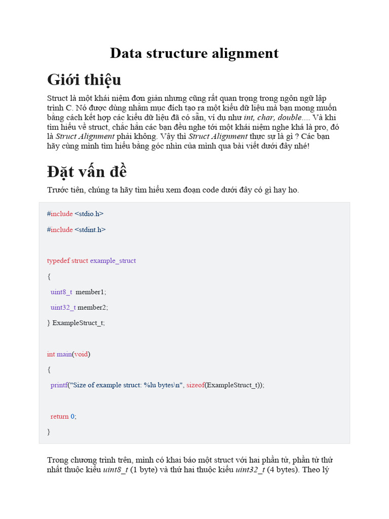 Data Structure Alignment | PDF